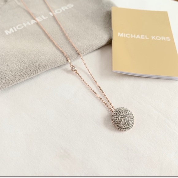 Michael Kors | Jewelry | Nwt Authentic Mk Rose Gold Tone Pave Disc ...